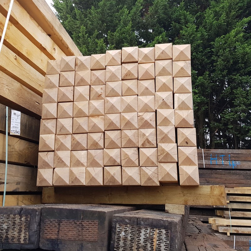 European Oak Bollards - Pyramid | Buy Timber Bollards online from the ...