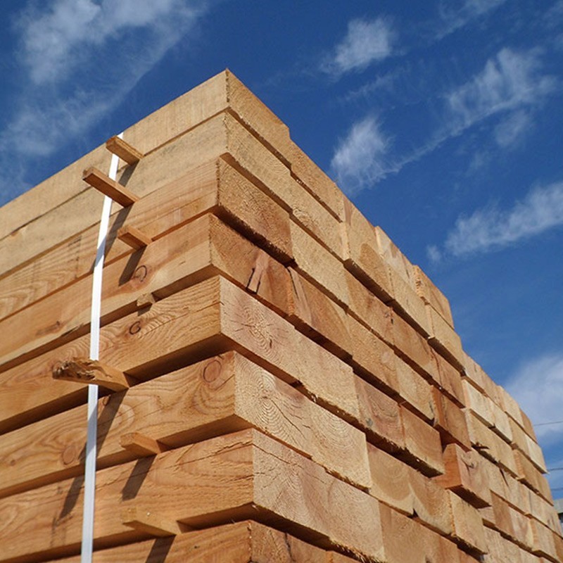 Pallet of New Untreated Larch/Douglas Fir Sleepers 200mm x 50mm | UK Timber