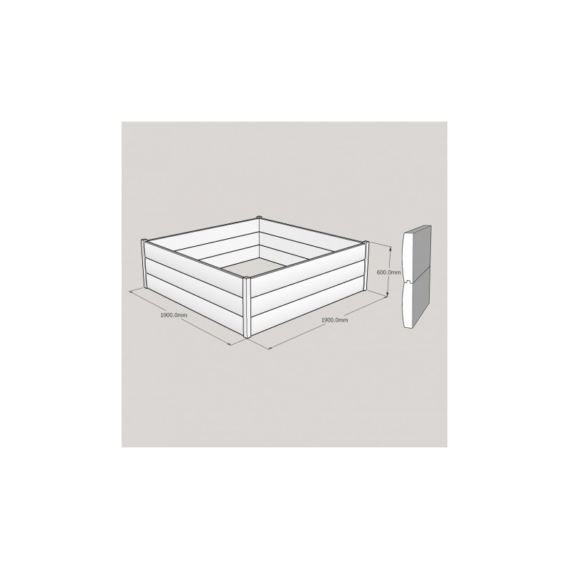 Half LogLap Planter 1900x1900 - UK Timber Ltd