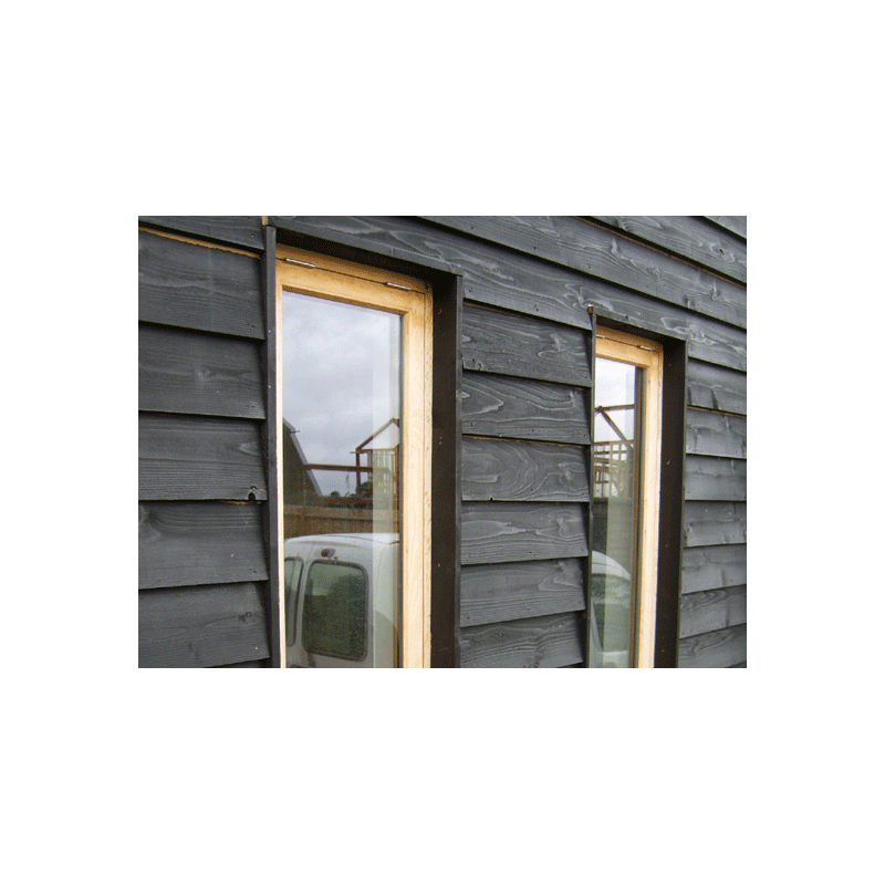 Black Painted Kiln Dried Nordic Pine Featheredge Cladding | Buy Black ...