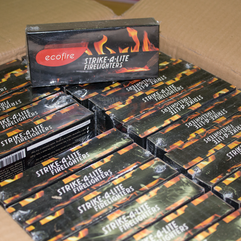 Box of 96 Packs of Ecofire Strike-A-Lite Firelighters - FREE DELIVERY ...