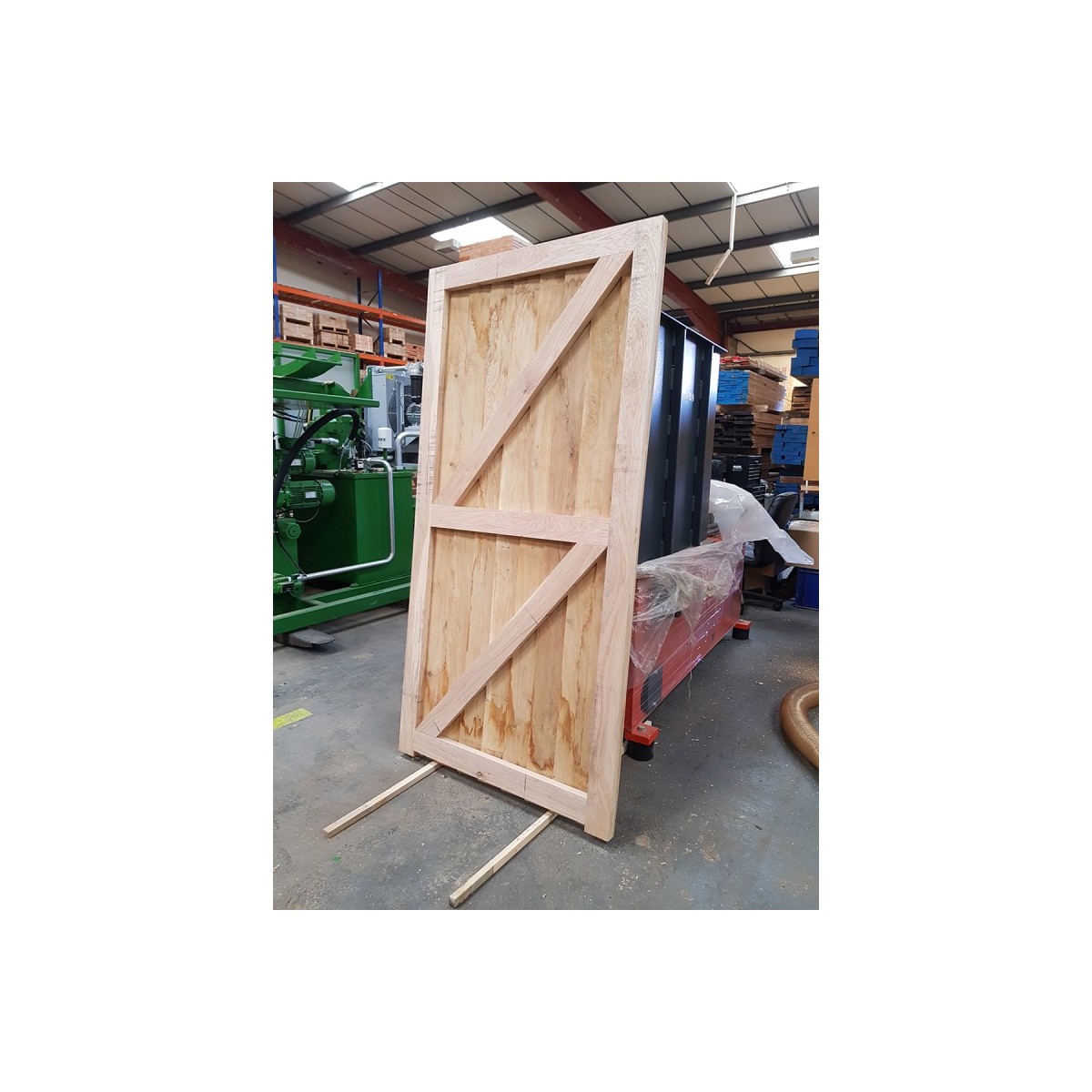Oak Featheredge Framed, Ledged and Braced Pedestrian Gate - Flat Top ...