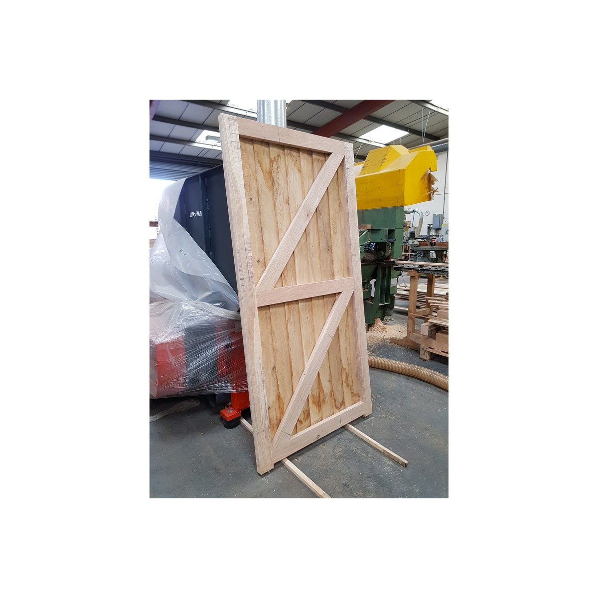 Oak Featheredge Framed, Ledged and Braced Pedestrian Gate - Flat Top ...