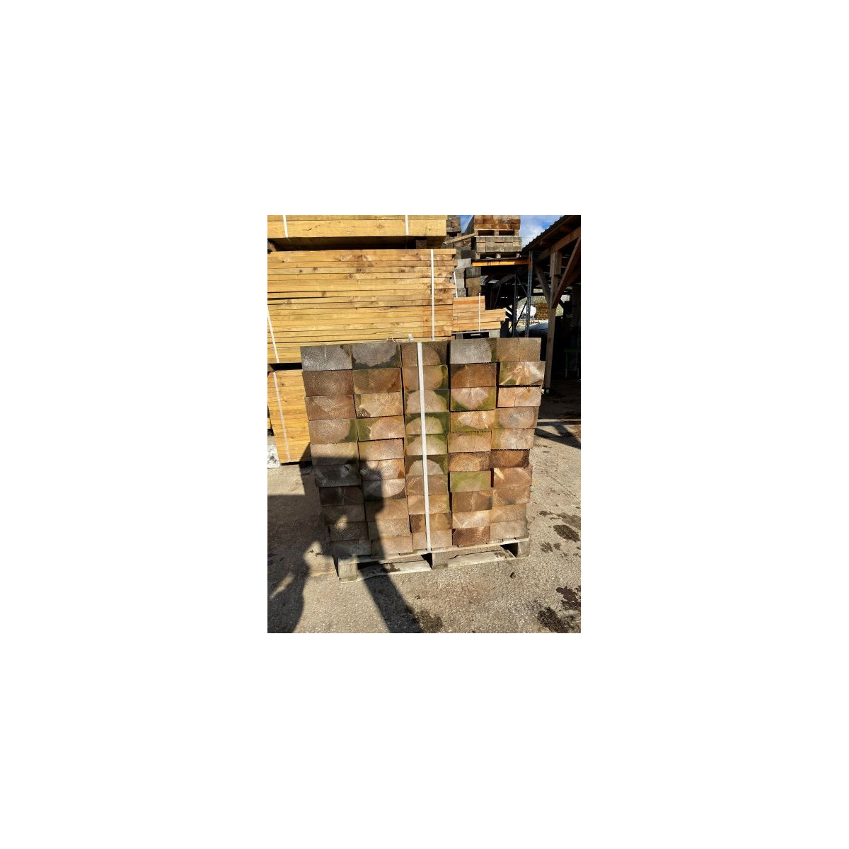 Pallet of 100 600x200x100 Brown Eco Treated Sleepers - UK Timber Ltd
