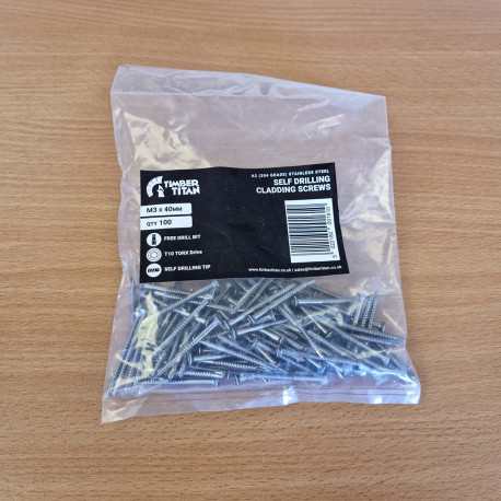 Timber Titan A2 (304) Stainless Steel Self Drilling Cladding Screws