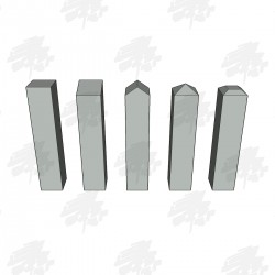 British Larch/Douglas Fir Square Bollard - 4-Way Flat Top | Buy Timber ...