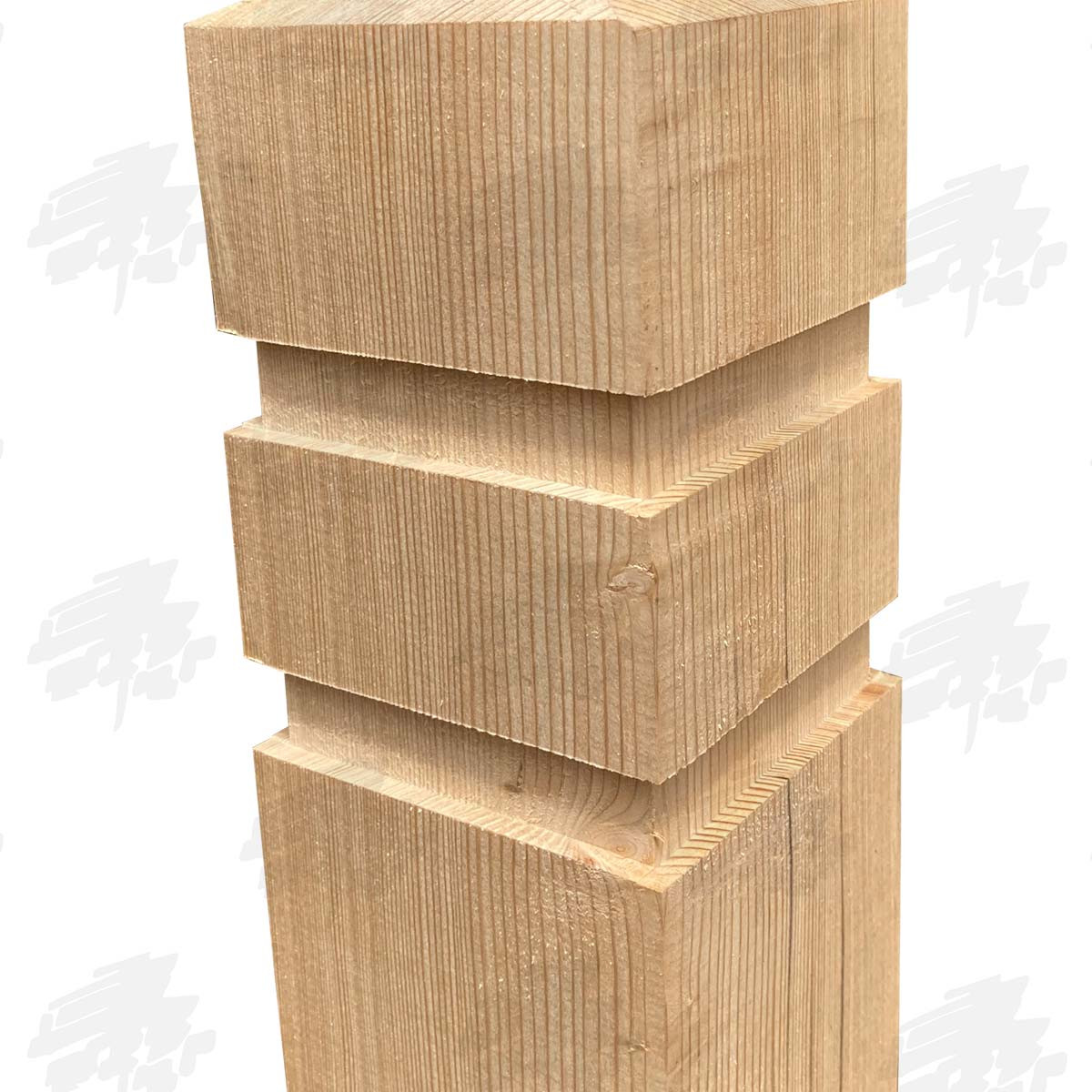British Larch/Douglas Fir Square Bollard - Pyramid | Buy Timber ...