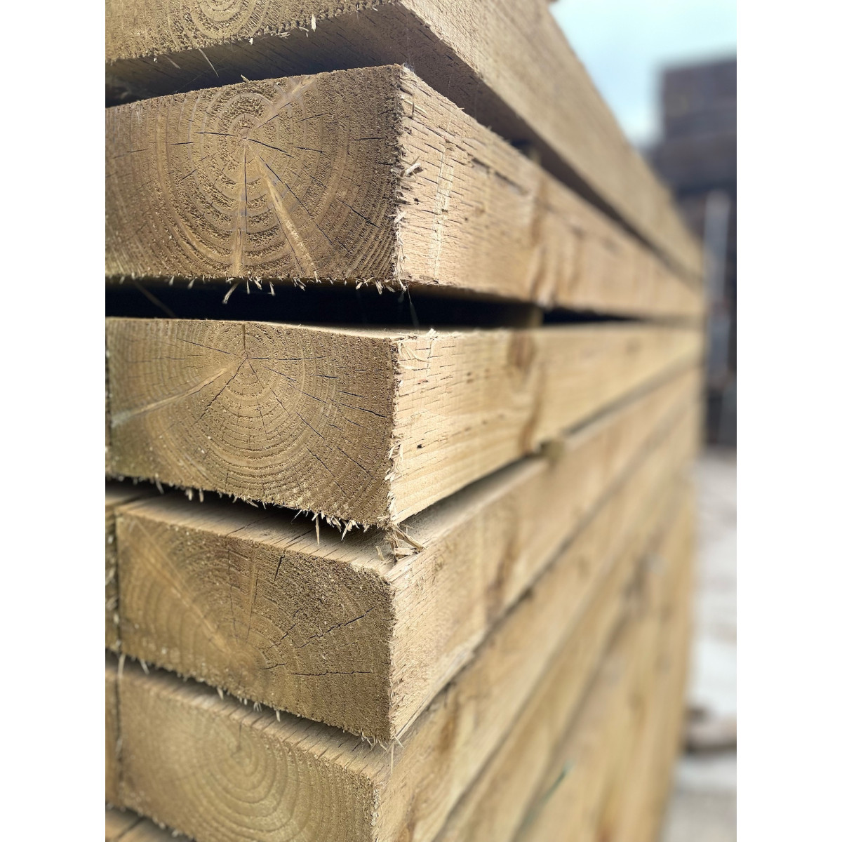 Incised Green Pressure Treated Sleeper | Buy New Eco-Treated Online ...