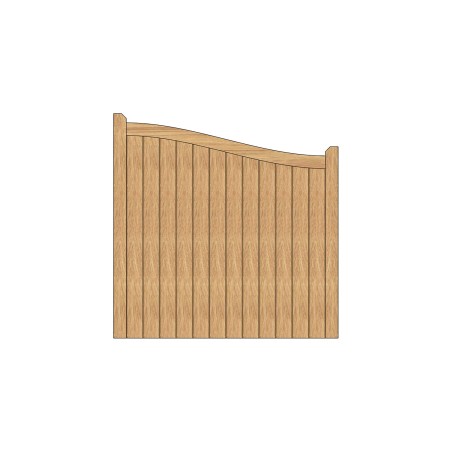 Single European Oak Swan Neck Closeboard Driveway Gate | Buy Handmade ...