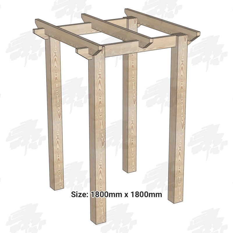 EasyFit Heavy Duty British Larch/Douglas Fir Softwood Pergola Kit | Buy ...