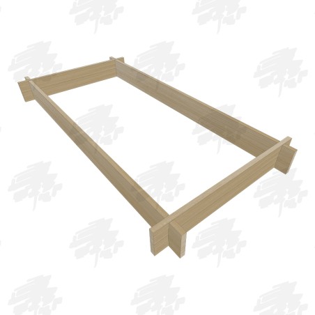 Rectangular Oak Slot Together Raised Bed Kit - FREE DELIVERY