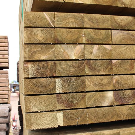 New 200 x 100 Green Treated Softwood Sleepers | Buy Treated Sleepers ...