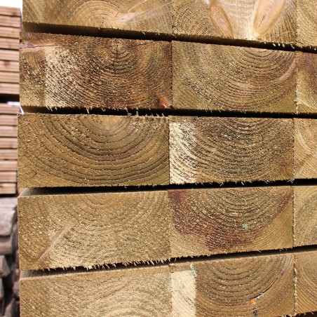 New 200 x 100 Green Treated Softwood Sleepers | Buy Treated Sleepers ...