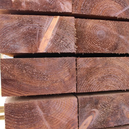 Pallet of New Brown Treated Softwood Sleepers | UK Timber