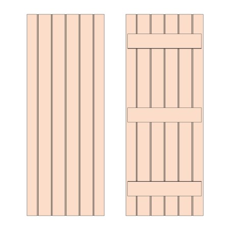 Prestige Ledged Solid Douglas Fir Doors